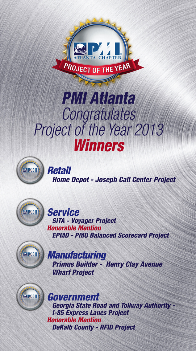 PMI Atlanta Chapter - 2013 Atlanta Chapter Project of the Year Winners